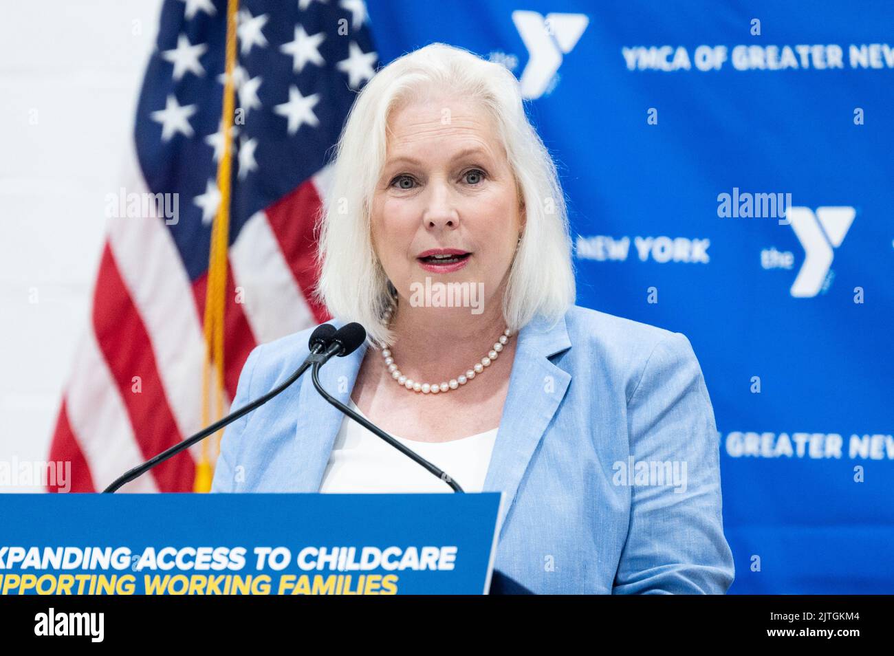 U.S. Senator Kirsten Gillibrand (D-NY) speaks at a press conference ...