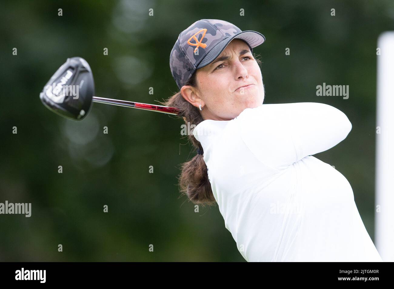 August 25, 2022: Giulia Molinaro of Italy tees off at the first hole ...
