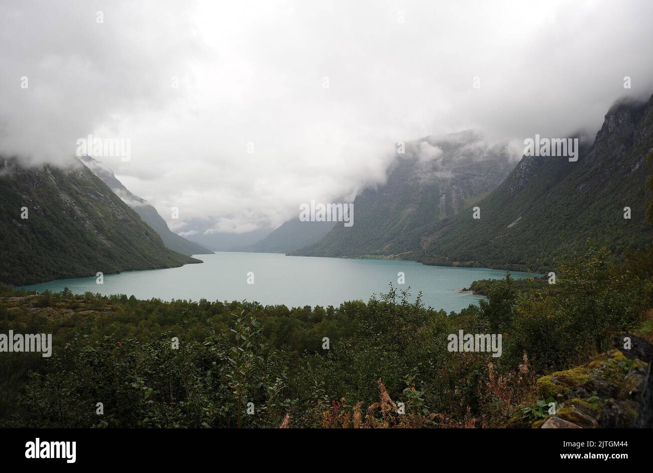 Lovatnet / Lake Loen looking in the direction of Olden. The tidal wave ...