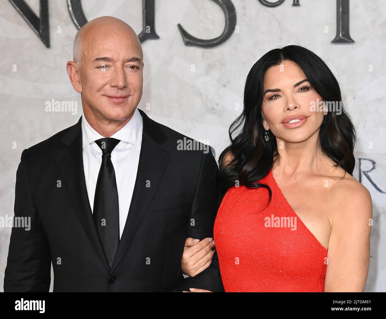 August 30th, 2022. London, UK. Jeff Bezos and Lauren Sanchez arriving ...