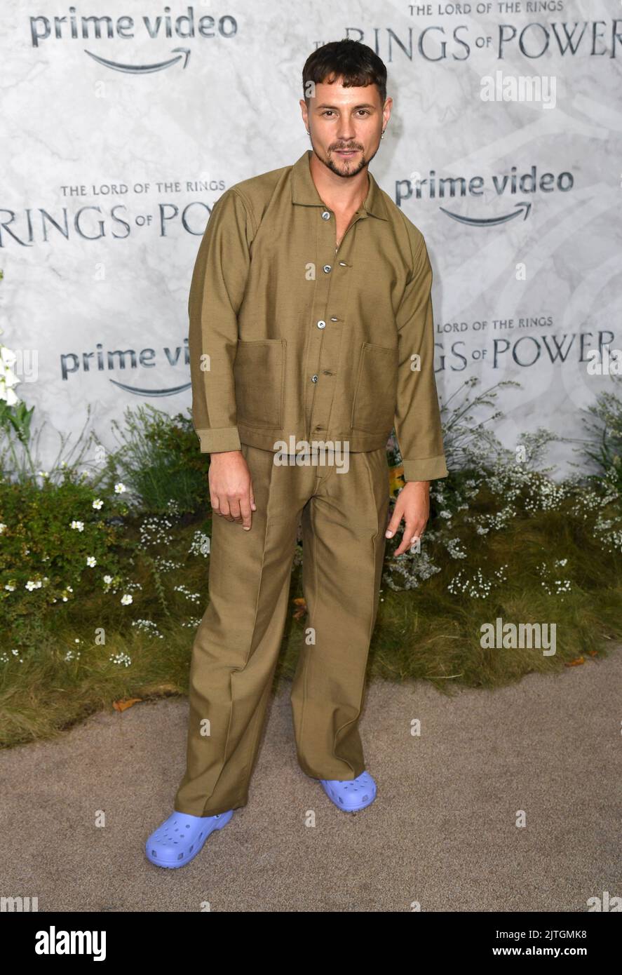 August 30th, 2022. London, UK. Augustus Prew arriving at the Global ...