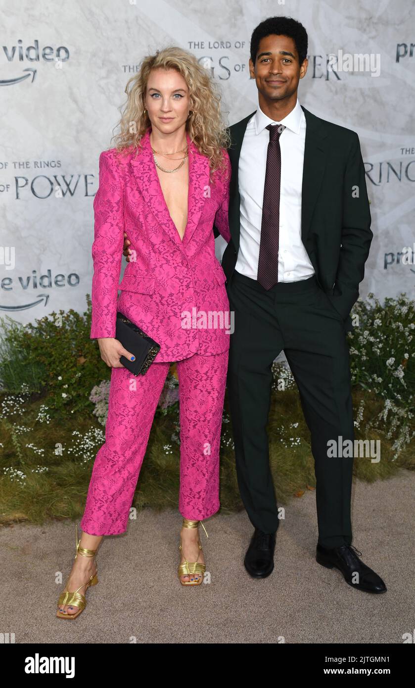 August 30th, 2022. London, UK. Alfred Enoch and Mona Godfrey arriving ...