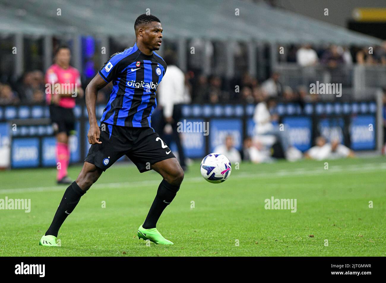 Denzel Dumfries of FC Internazionale during the Italian Serie A ...