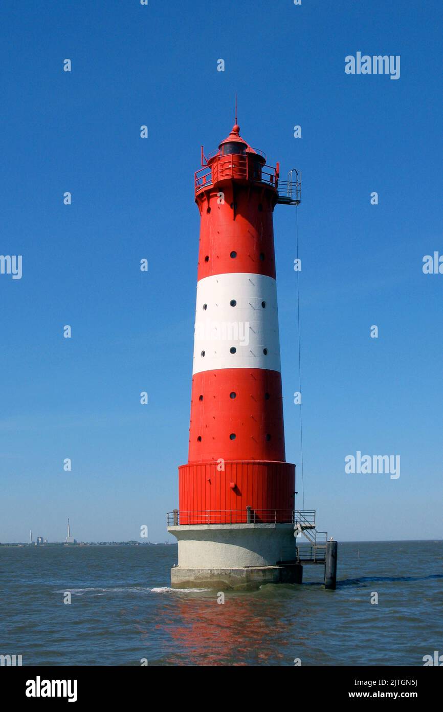 Lighthouse of Arngast, Germany, Lower Saxony, Wilhelmshaven Stock Photo ...