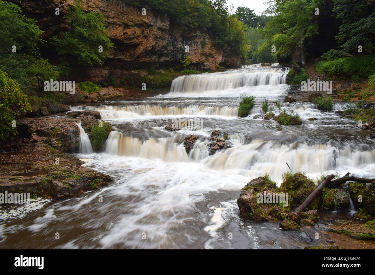 Waterfalls at Willow river State Park in Northwestern WI Stock Photo ...