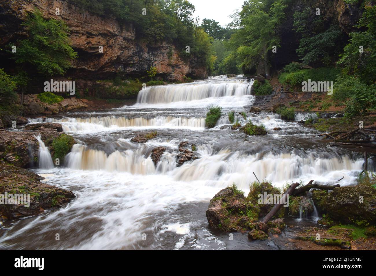 Waterfalls at Willow river State Park in Northwestern WI Stock Photo ...
