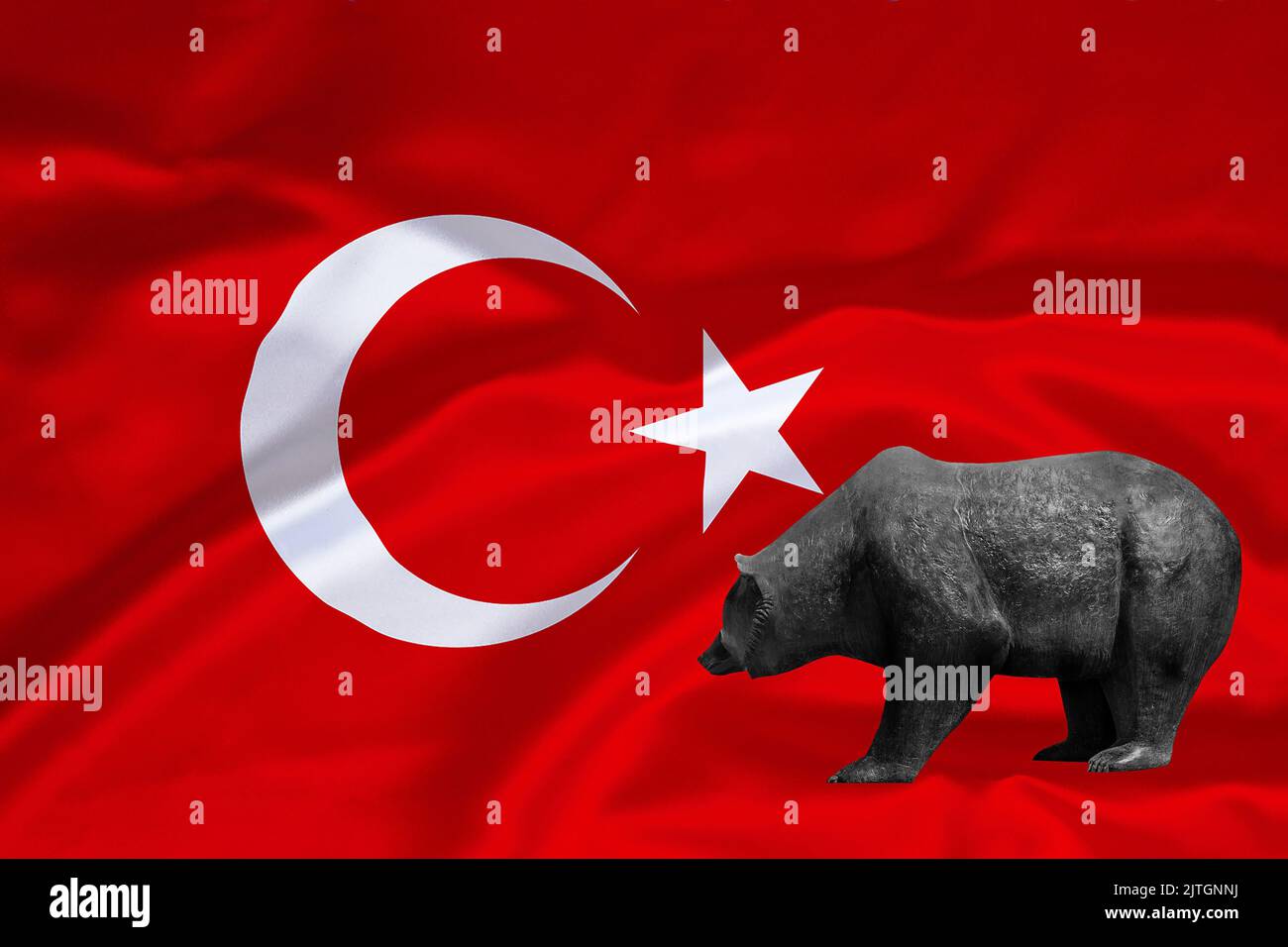Flag of Turkey, Bear Market - Falling prices in Turkey, Turkey Stock ...