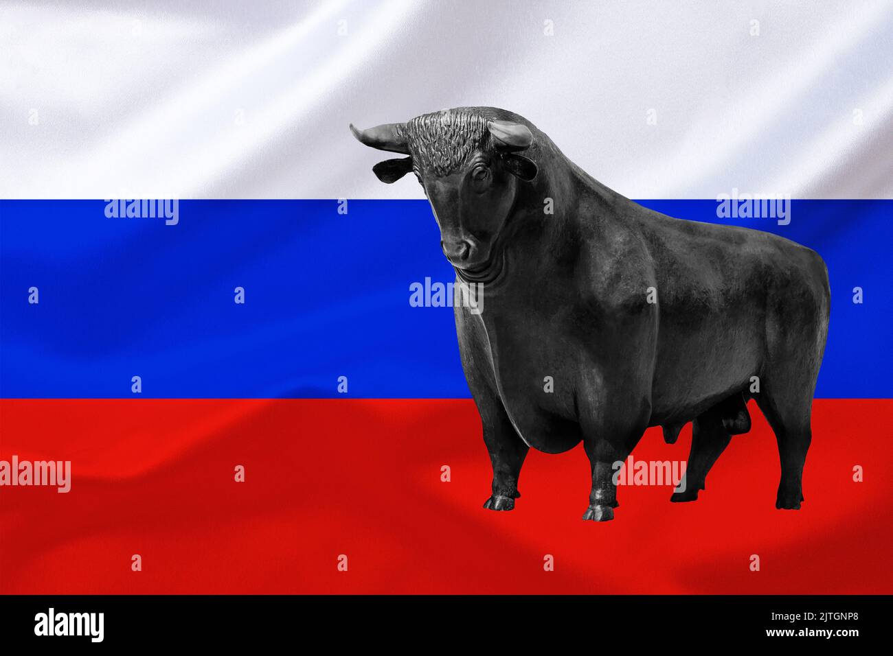 Flag of Russia, bull market - Rising prices in Russia, Russia Stock ...