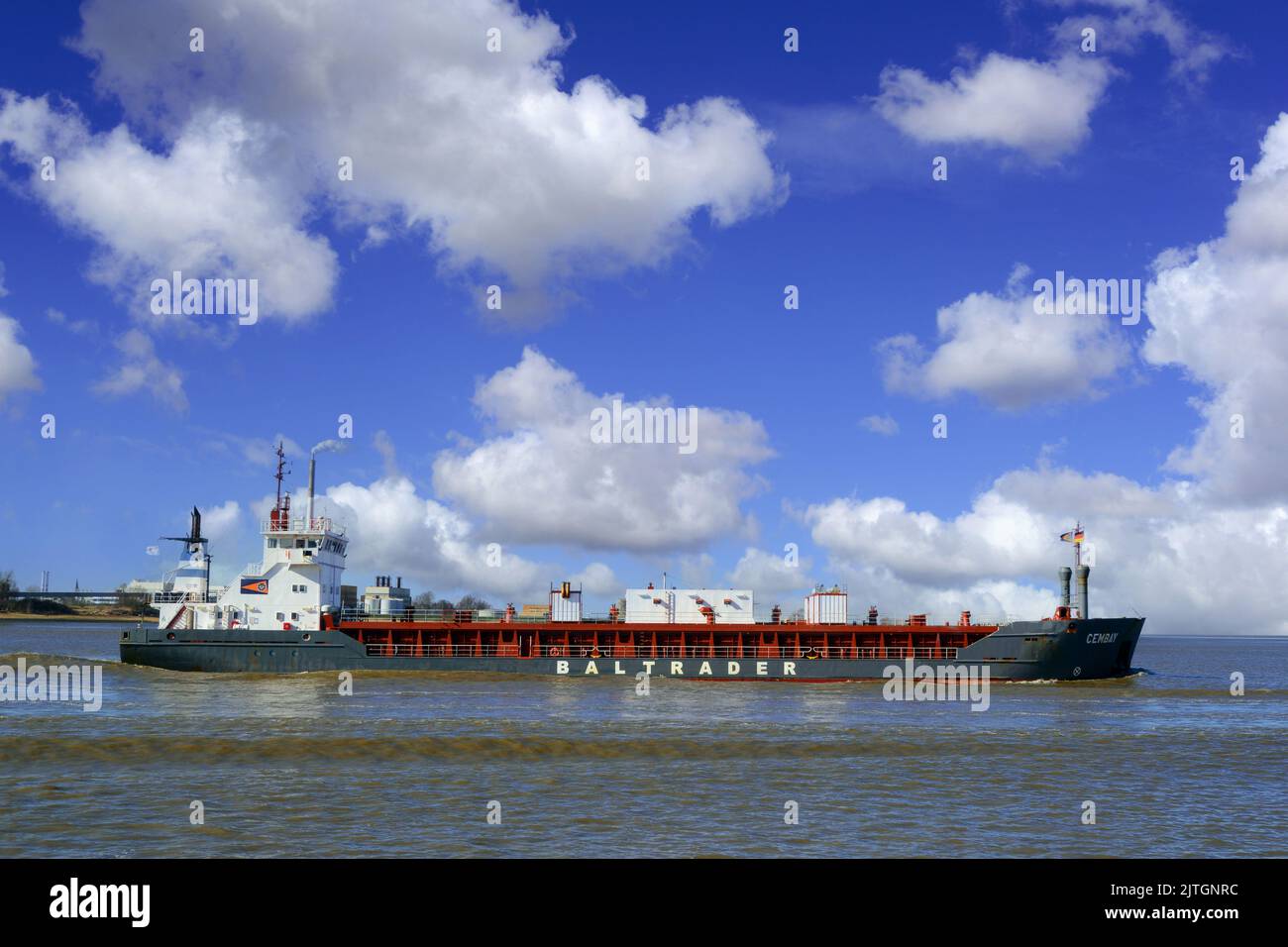 Cargo ship on river weser hi-res stock photography and images - Alamy