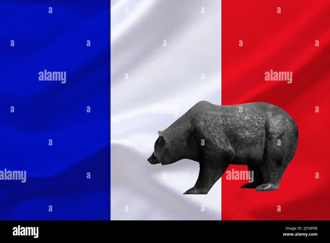 Flag of France, Bear Market - Falling prices in France, France Stock ...