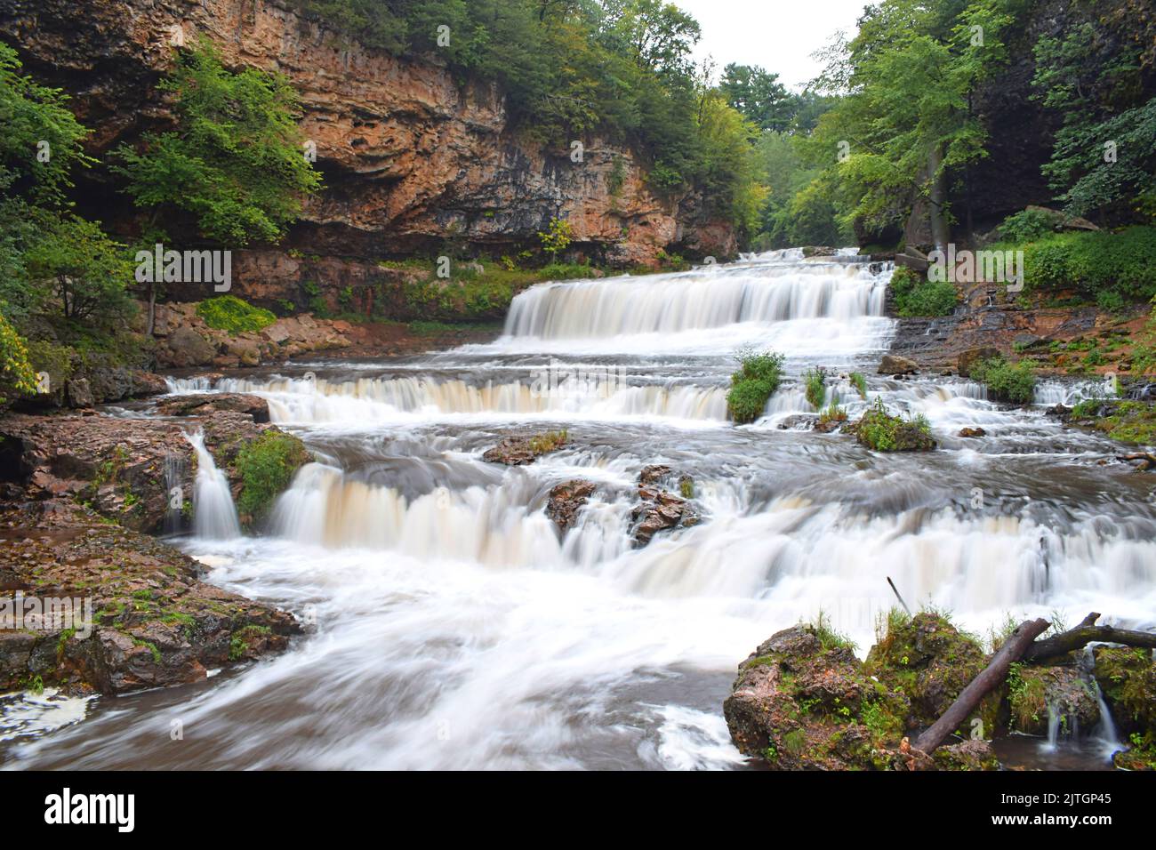 Waterfalls at Willow river State Park in Northwestern WI Stock Photo ...
