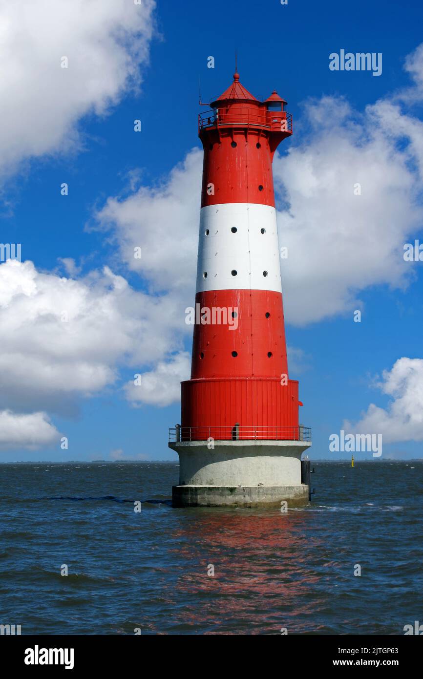 Lighthouse of Arngast, Germany, Lower Saxony, Wilhelmshaven Stock Photo ...