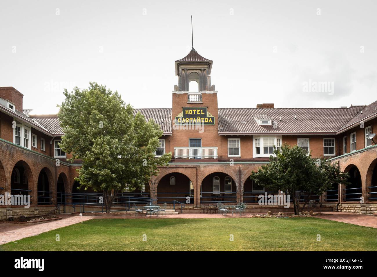 The historic Hotel Casteneda in Las Vegas, NM USA Amtrak stop Stock ...