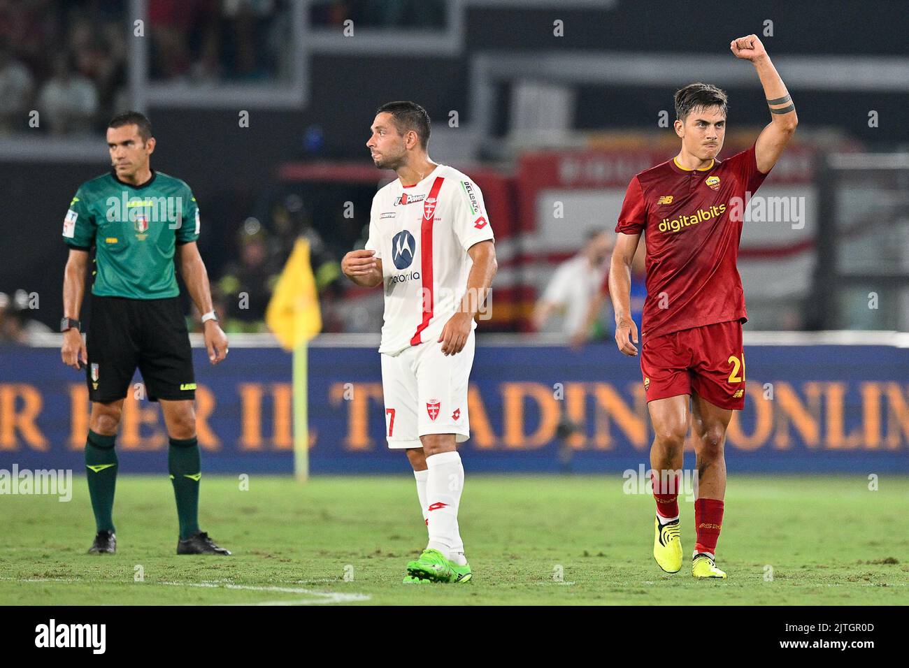 Rome, Italy, 30 AUG, 2022 Paulo Dybala of AS Roma jubilates after ...