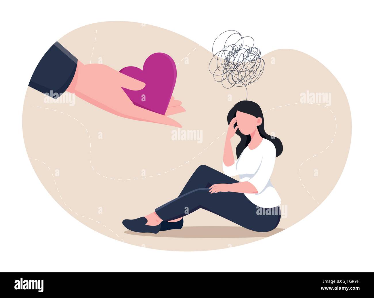 Psychological support concept Stock Vector Image & Art - Alamy