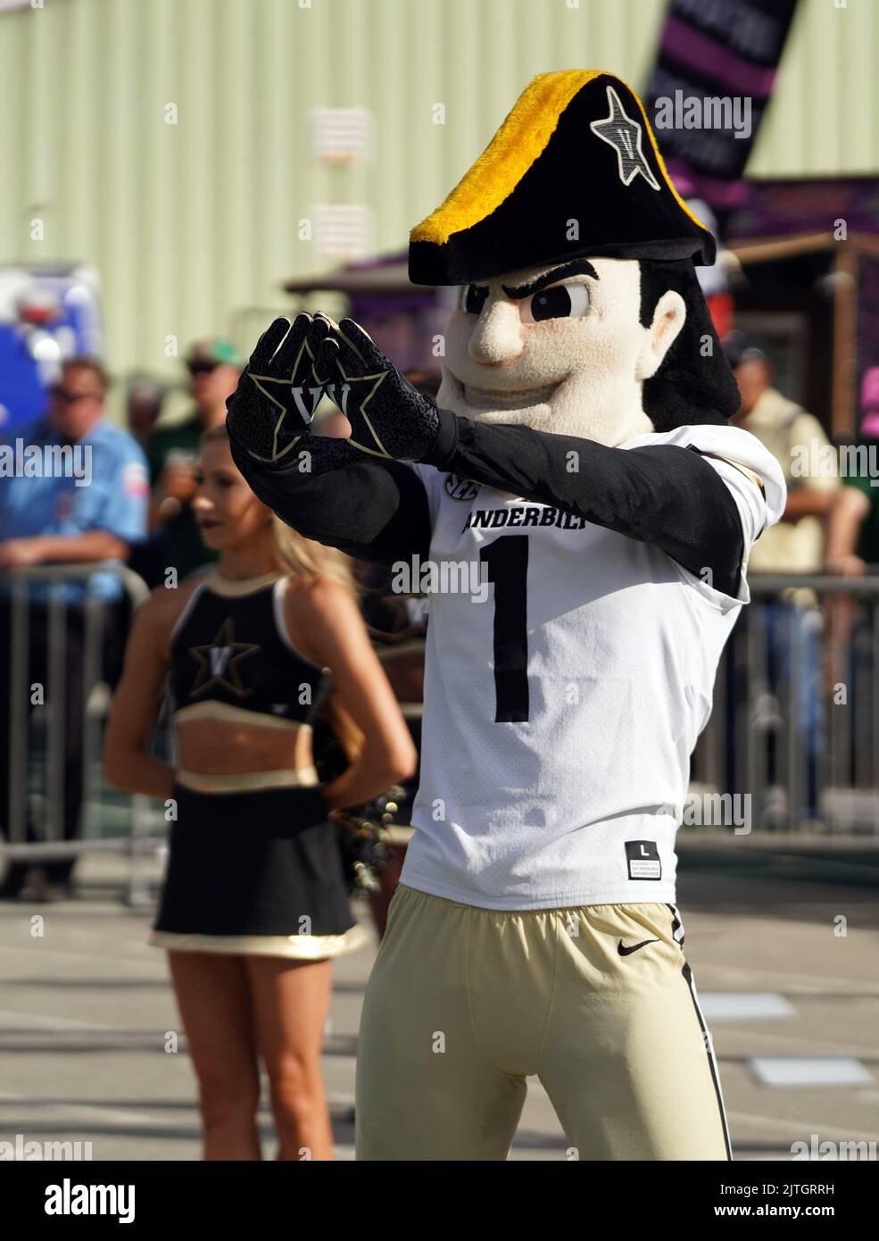 August 27, 2022 - Vanderbilt Commodores mascot during a game between ...