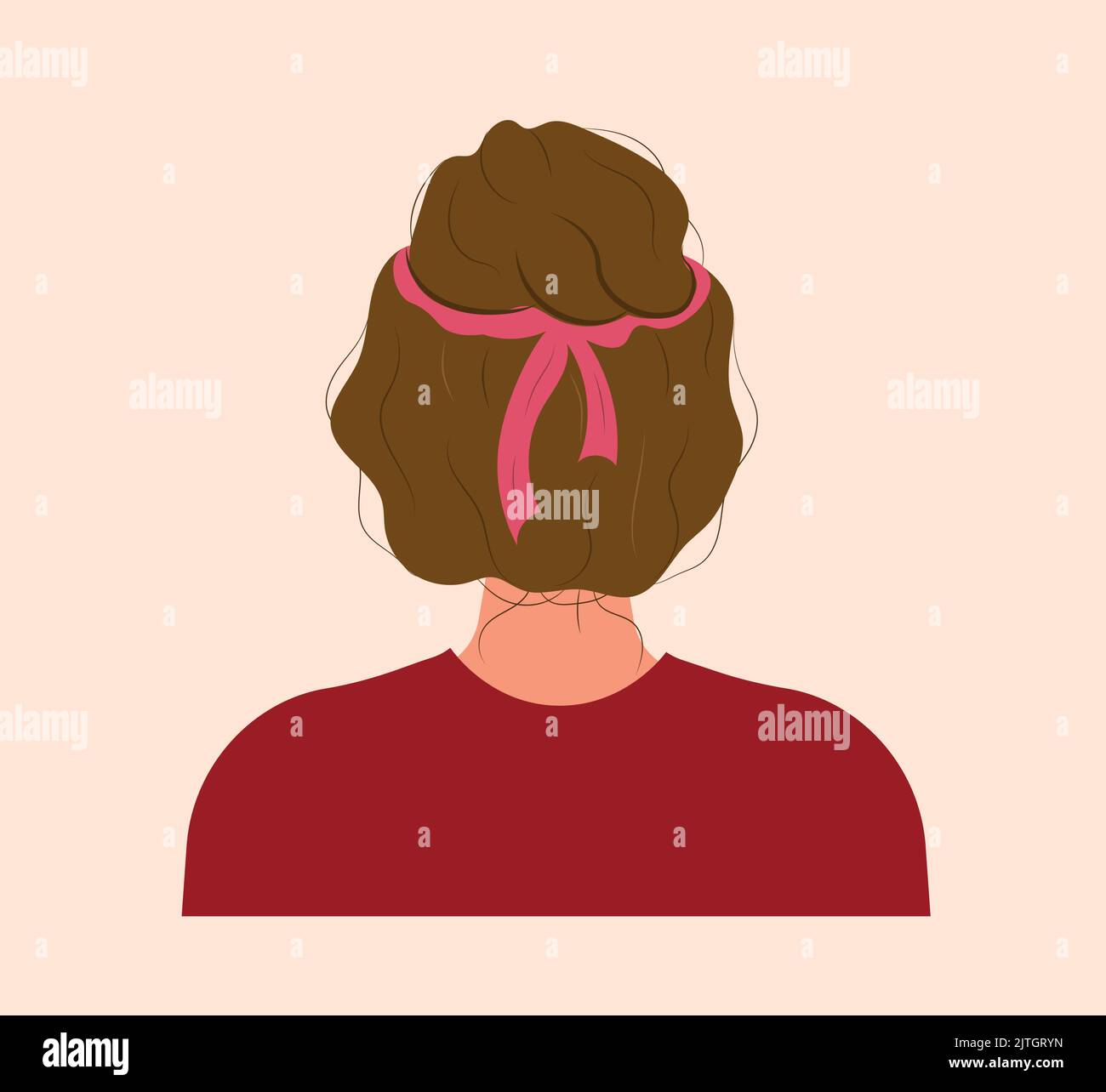 Brown ladies haircut Stock Vector Image & Art - Alamy