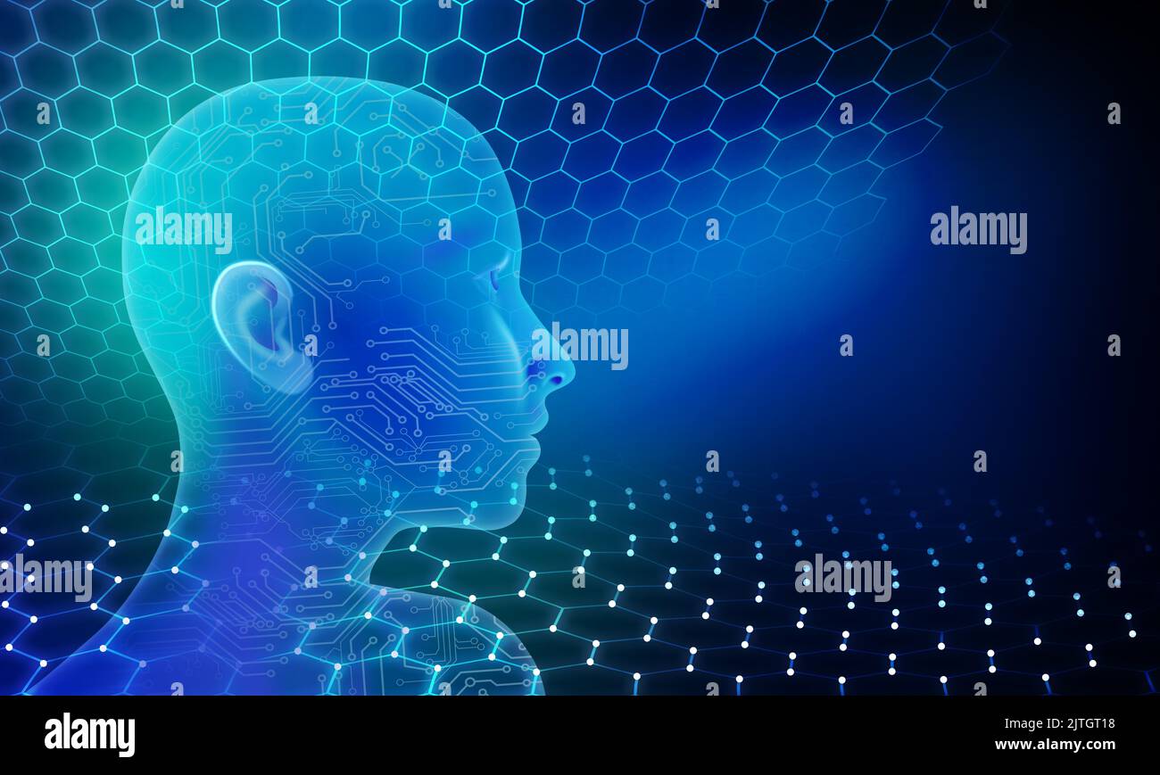 An illustration of abstract technology background concept Stock Photo ...