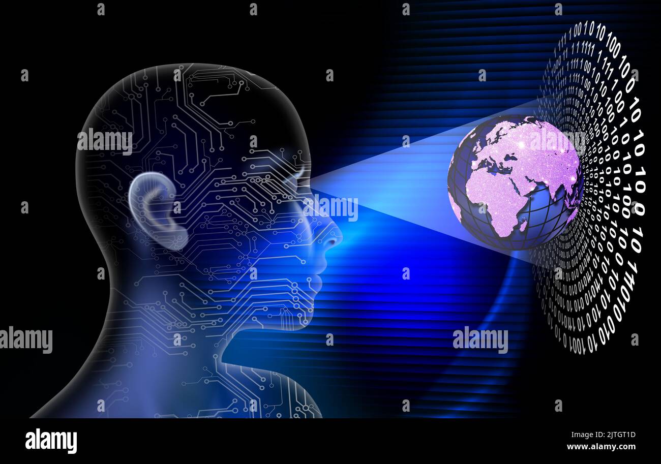 An illustration of abstract technology background concept Stock Photo ...