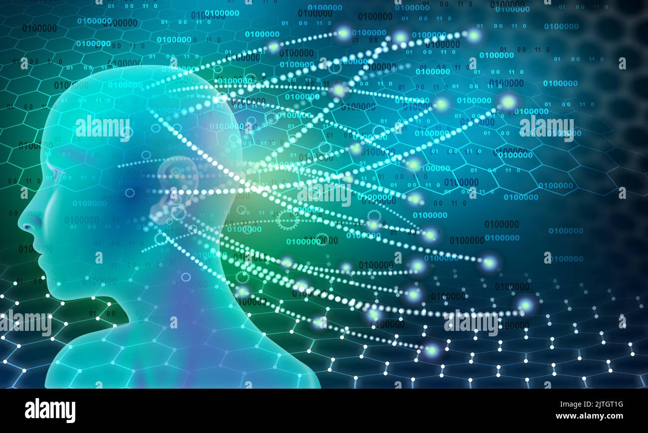 An illustration of abstract technology background concept Stock Photo ...