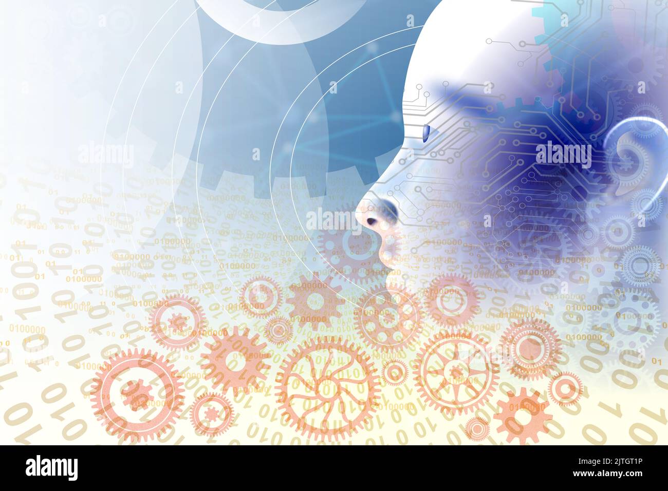 An illustration of abstract technology background concept Stock Photo ...