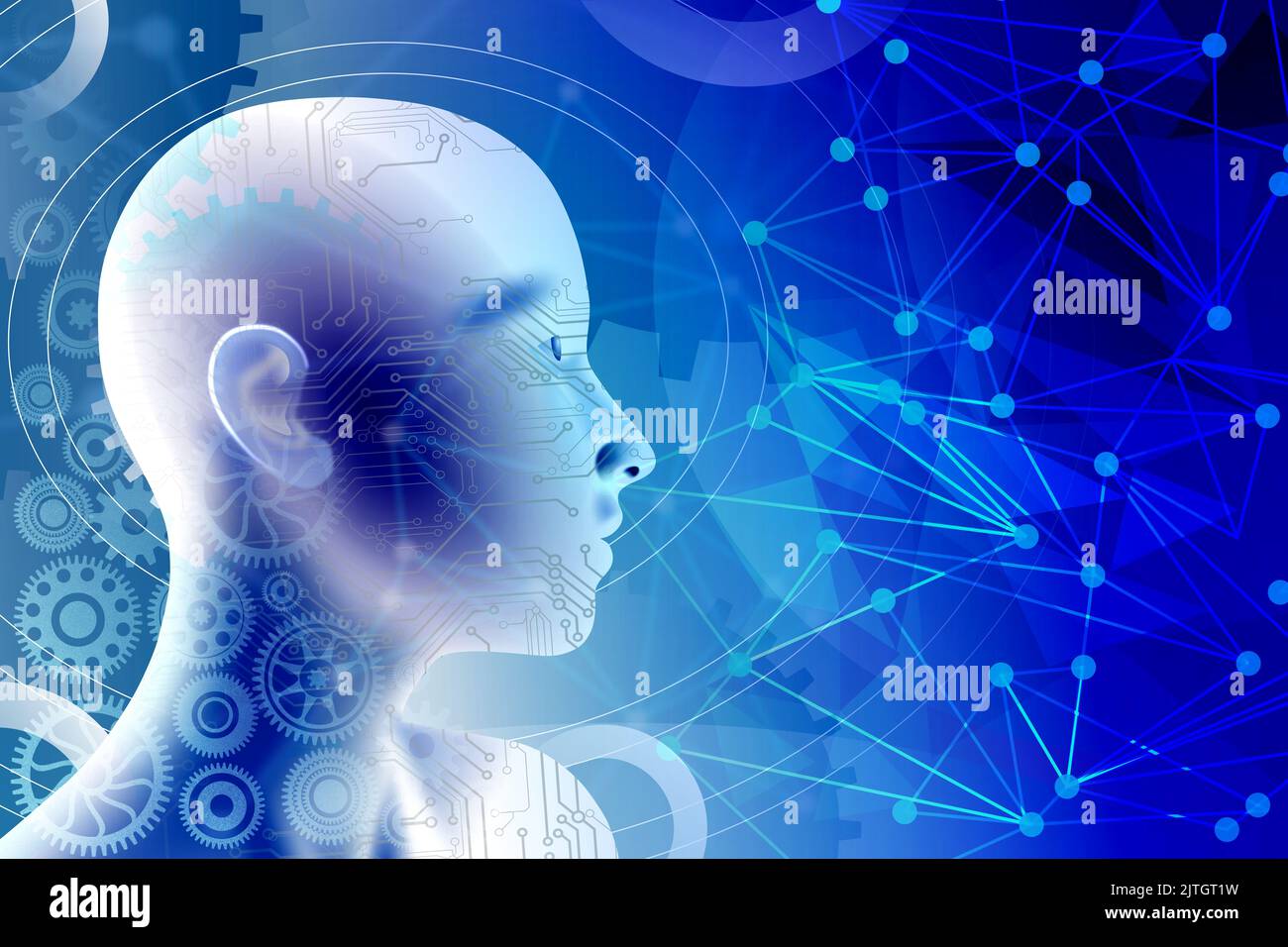 An illustration of abstract technology background concept Stock Photo ...