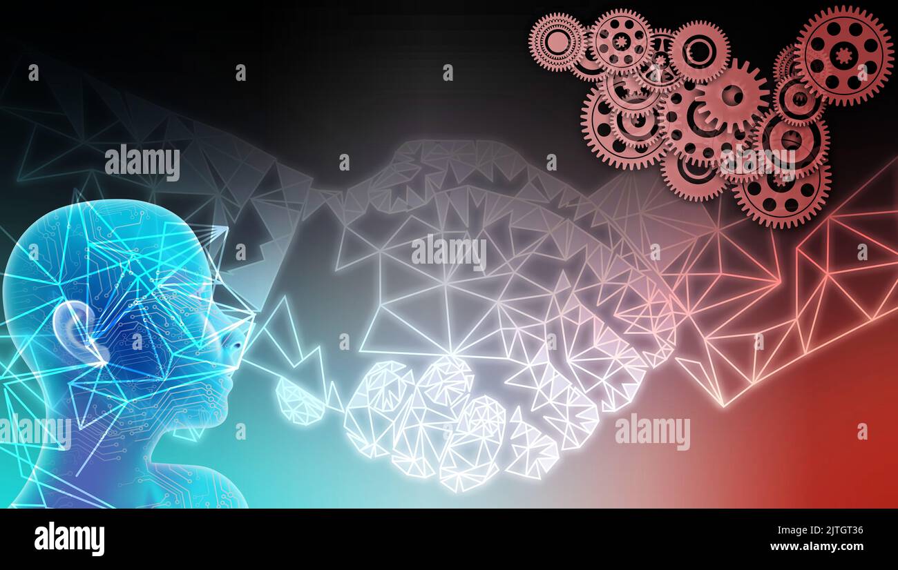 An illustration of abstract technology background concept Stock Photo ...