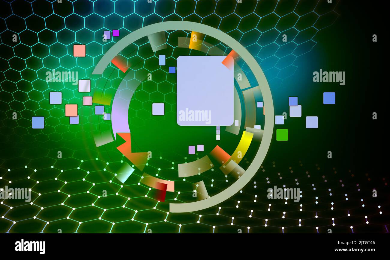 An illustration of abstract technology background concept Stock Photo ...