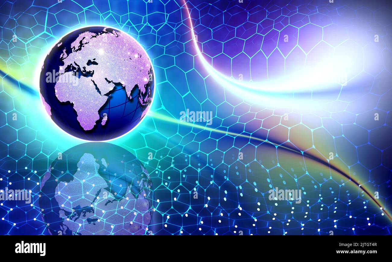 An illustration of abstract technology background concept Stock Photo ...