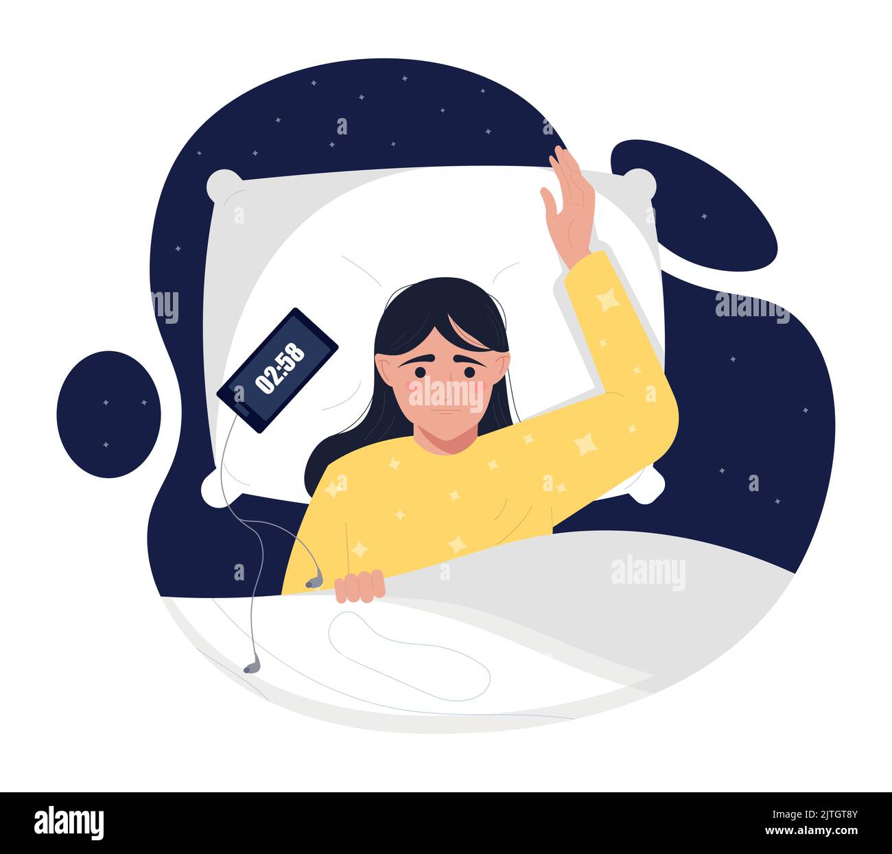 Exhaustion insomnia Stock Vector Images - Alamy