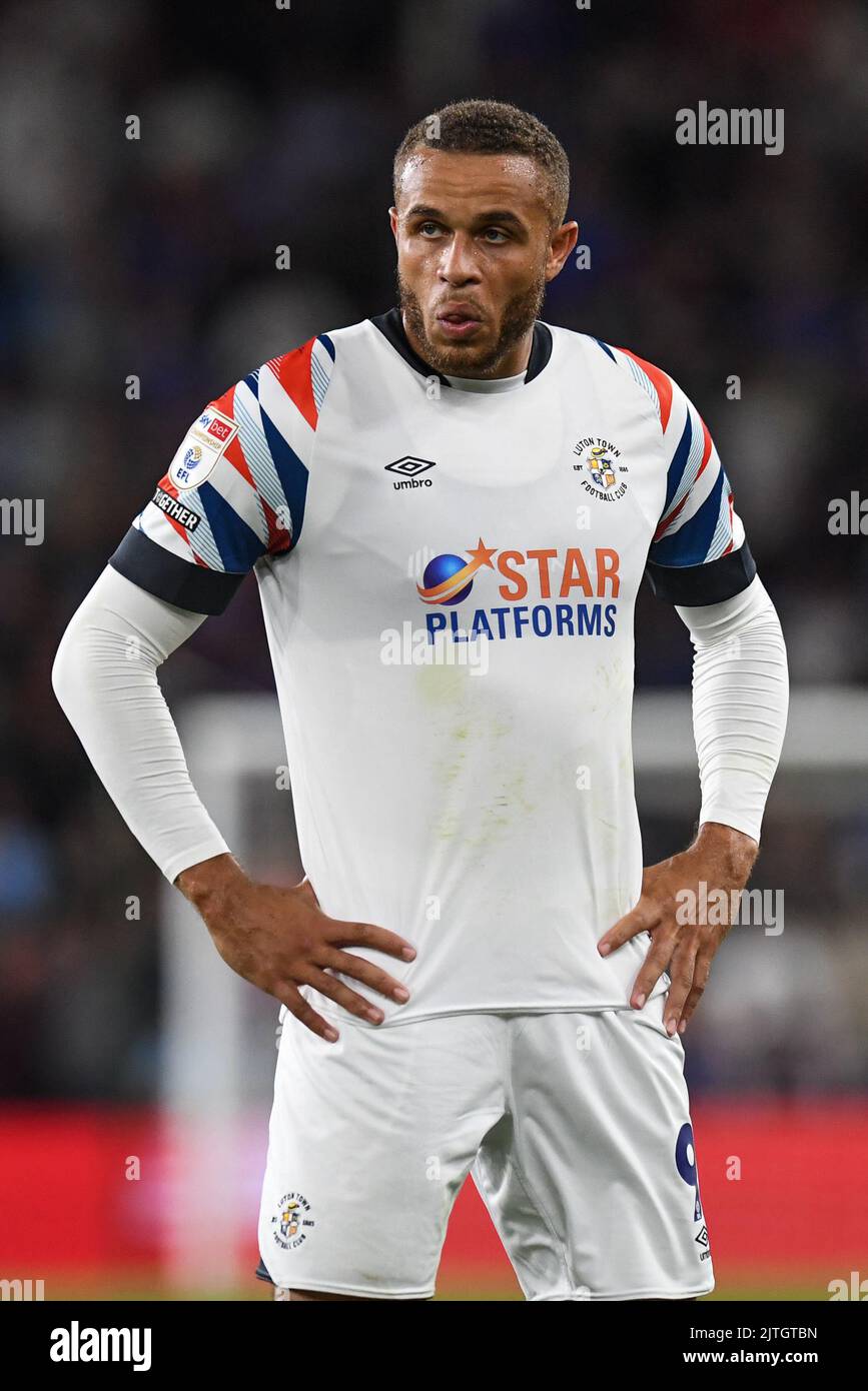 Carlton Morris #9 of Luton Town during the game Stock Photo - Alamy