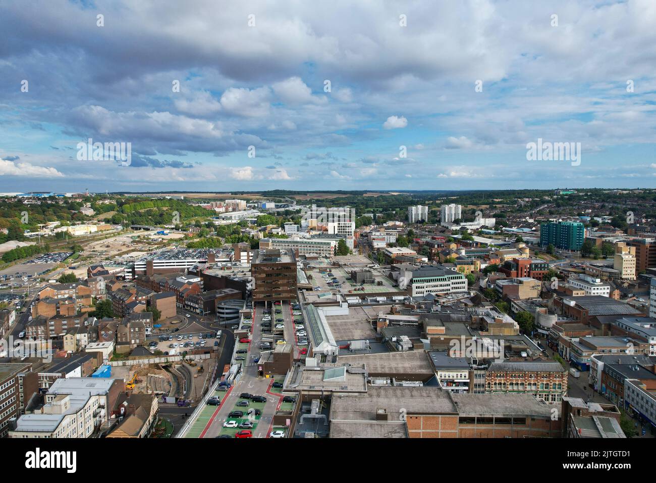 Luton city centre aerial hi-res stock photography and images - Alamy