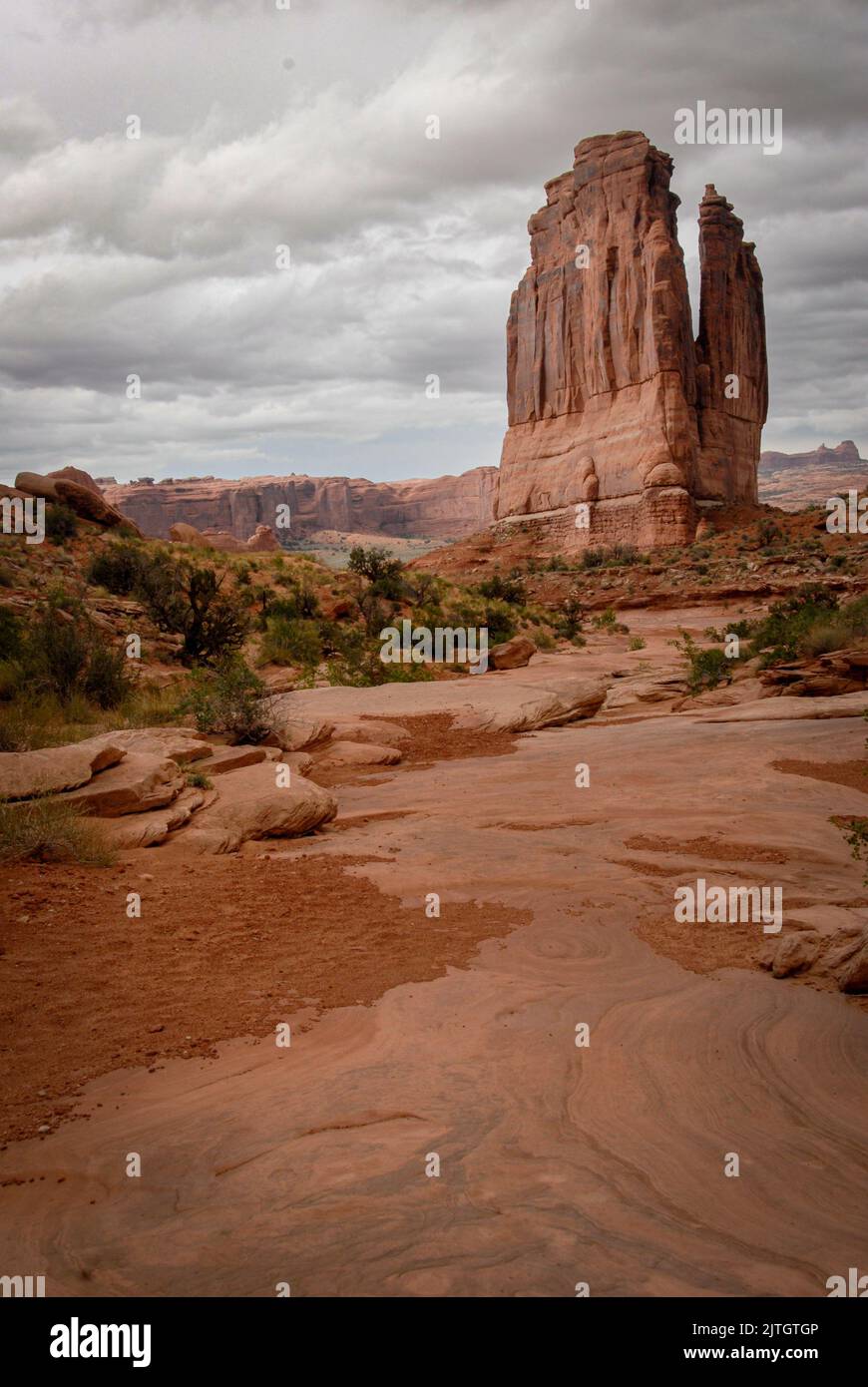 Tower of Babel on the Park Avenue Trail in Arches National Park in Utah ...
