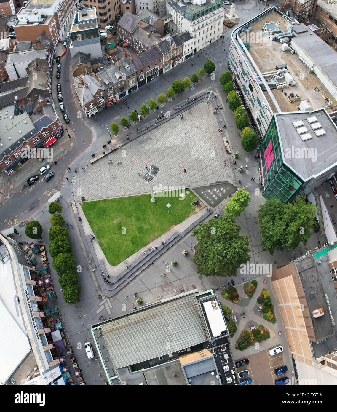 Luton city centre aerial hi-res stock photography and images - Alamy