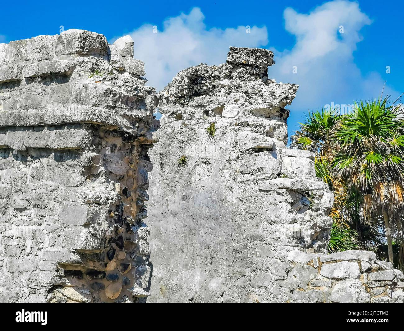 Ancient Tulum ruins Mayan site with temple ruins pyramids and artifacts ...