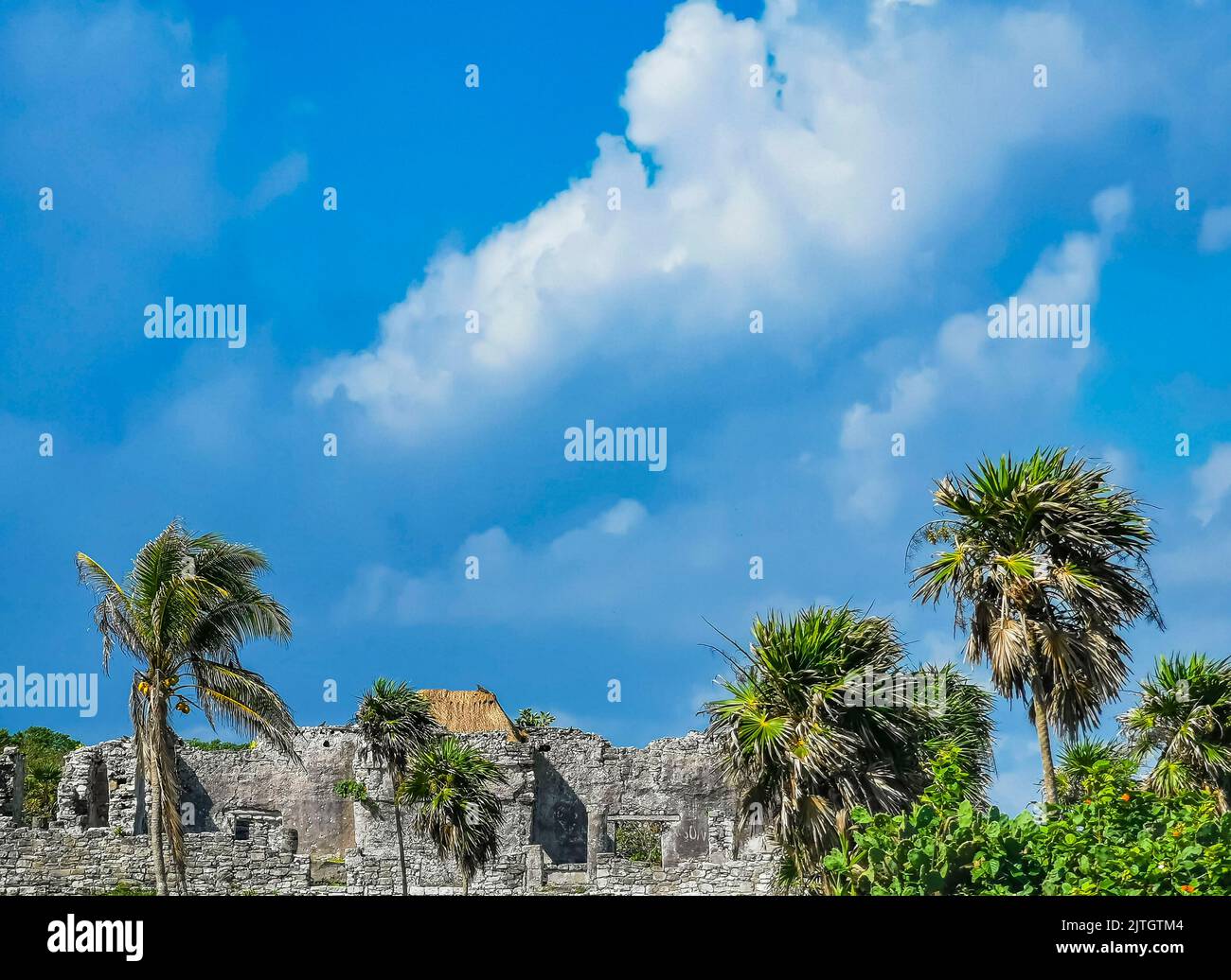 Ancient Tulum ruins Mayan site with temple ruins pyramids and artifacts ...