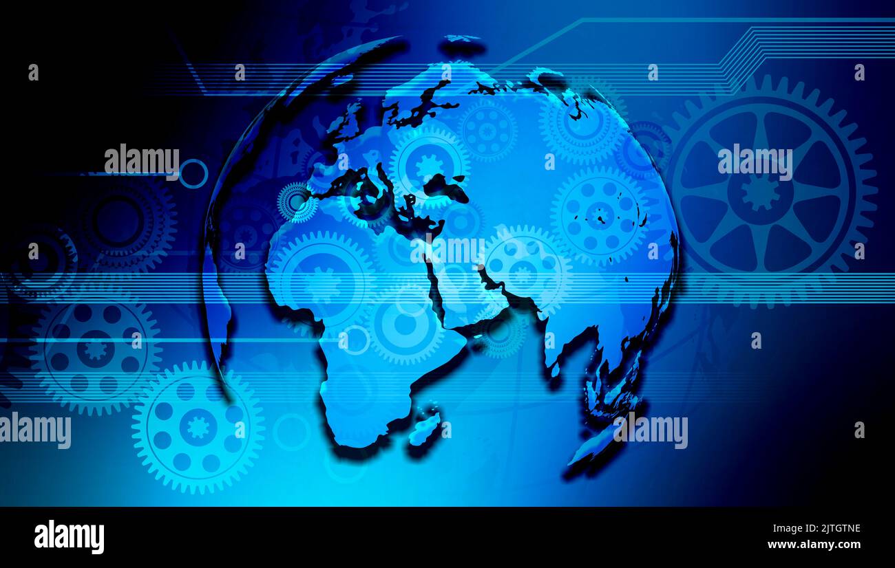 An illustration of abstract technology background concept Stock Photo ...