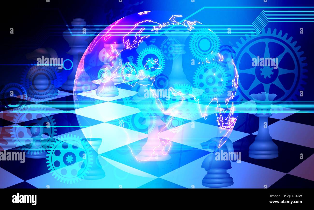 An illustration of abstract technology background concept Stock Photo ...