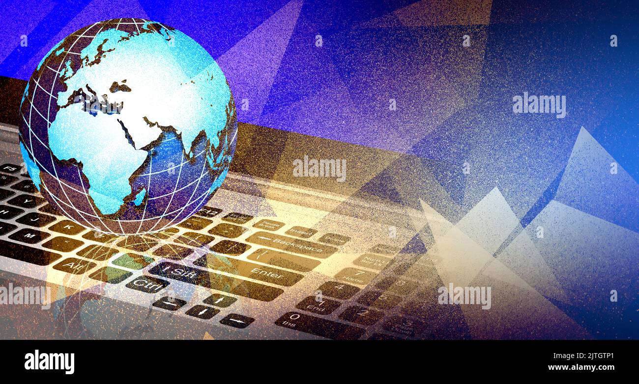 An illustration of abstract technology background concept Stock Photo ...