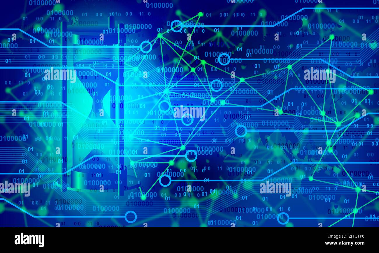 An illustration of abstract technology background concept Stock Photo ...