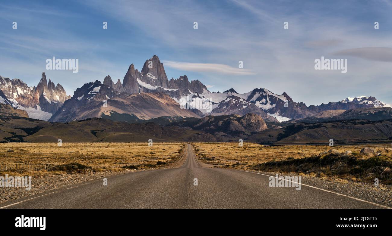 view of Mount Fitz Roy from the route Stock Photo - Alamy