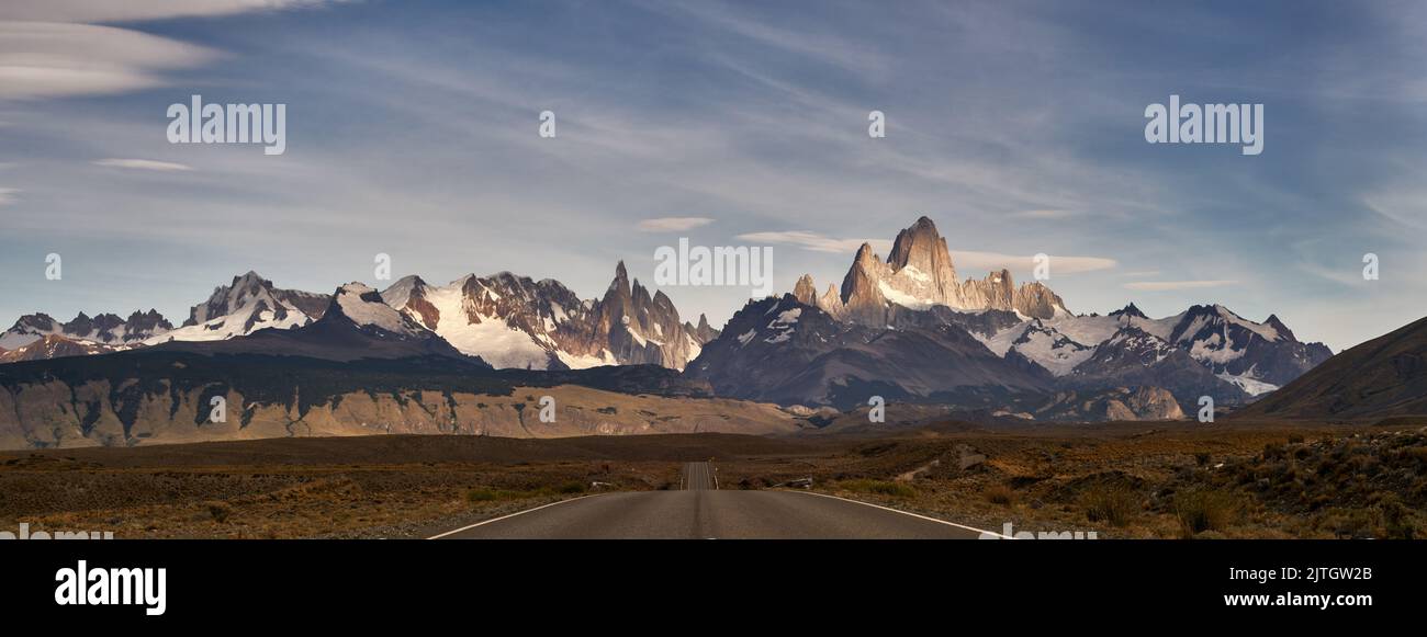 view of Mount Fitz Roy from the route Stock Photo - Alamy