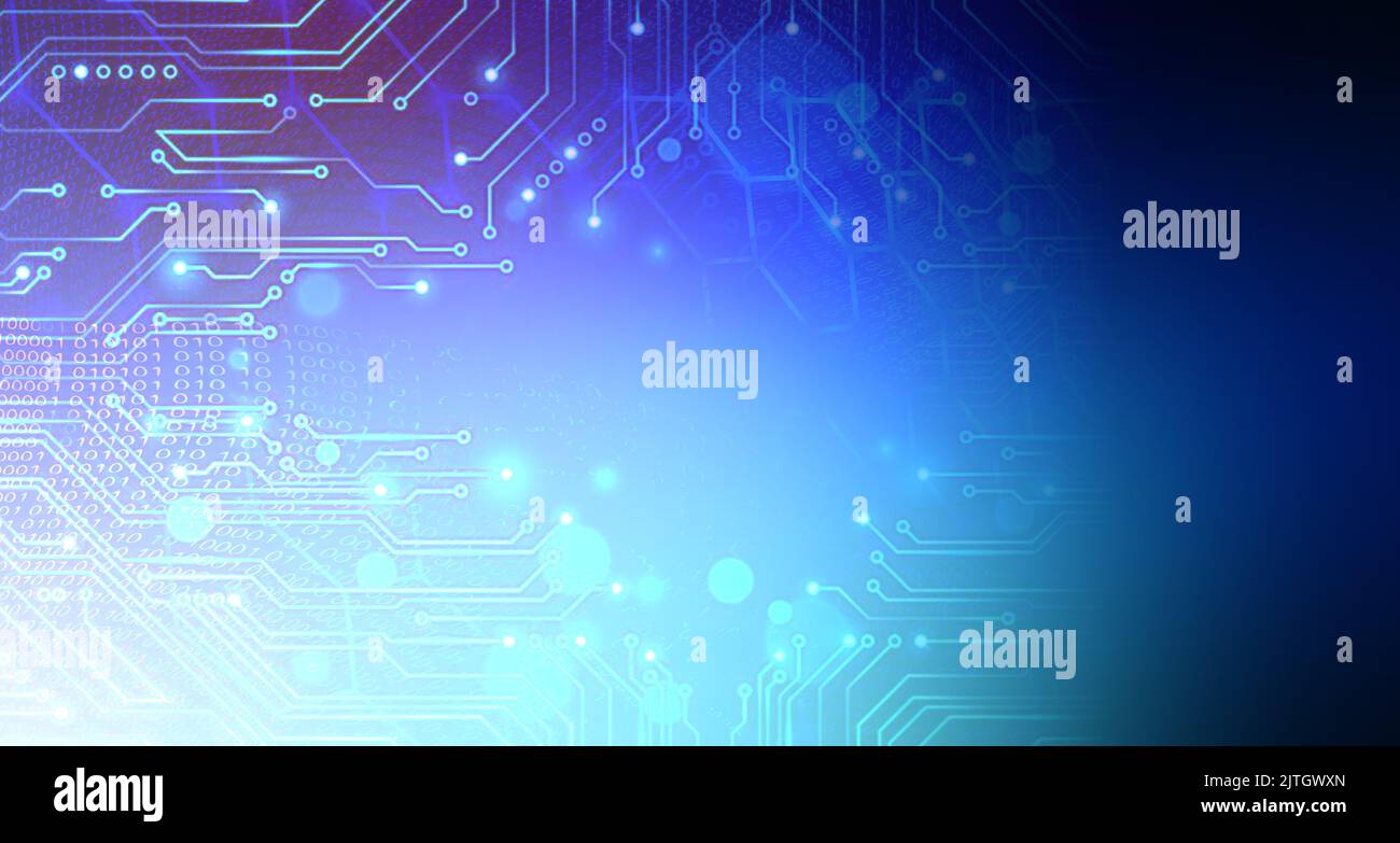 Hi-tech digital technology and engineering technology - circuit board binary background Stock ...