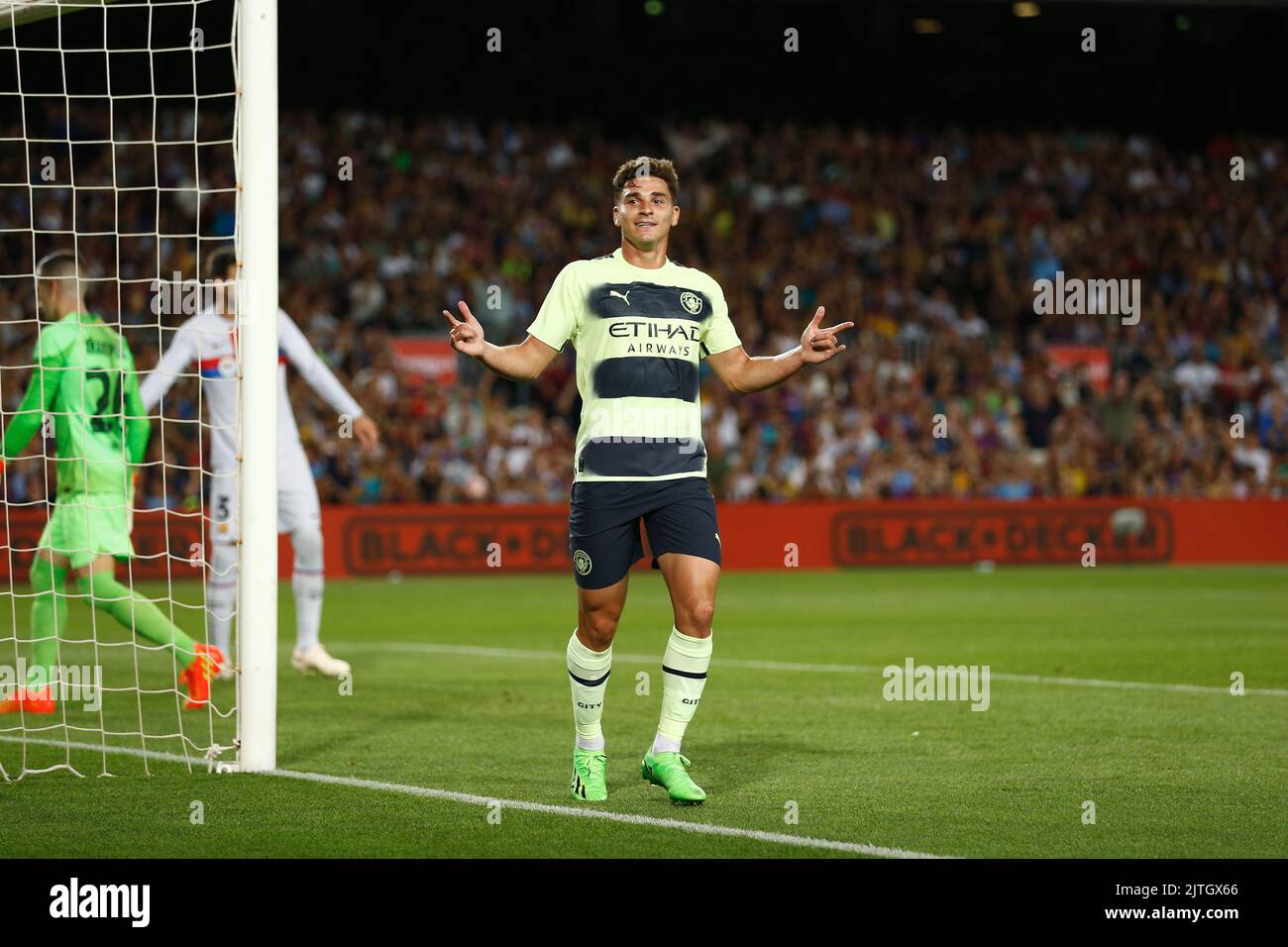 Barcelona, Spain. 24th Aug, 2022. Julian Alvarez (ManC) Football/Soccer ...