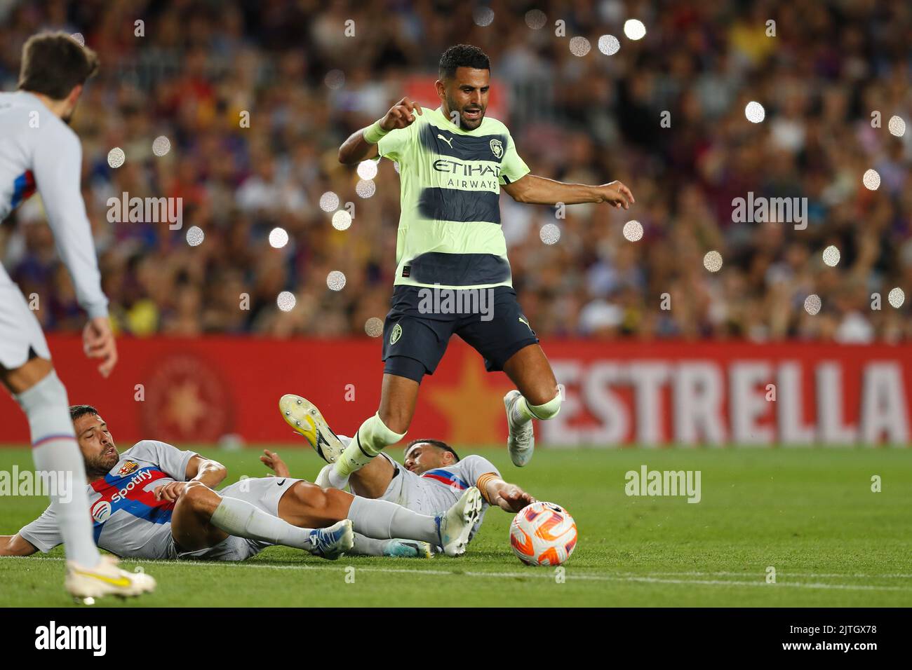 Barcelona, Spain. 24th Aug, 2022. Riyad Mahrez (ManC) Football/Soccer ...