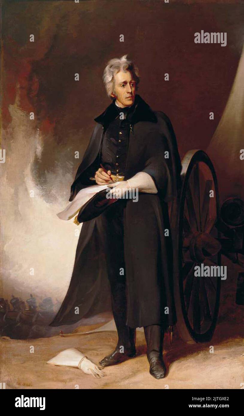 Andrew Jackson at the Battle of New Orleans, painted by Thomas Sully in ...
