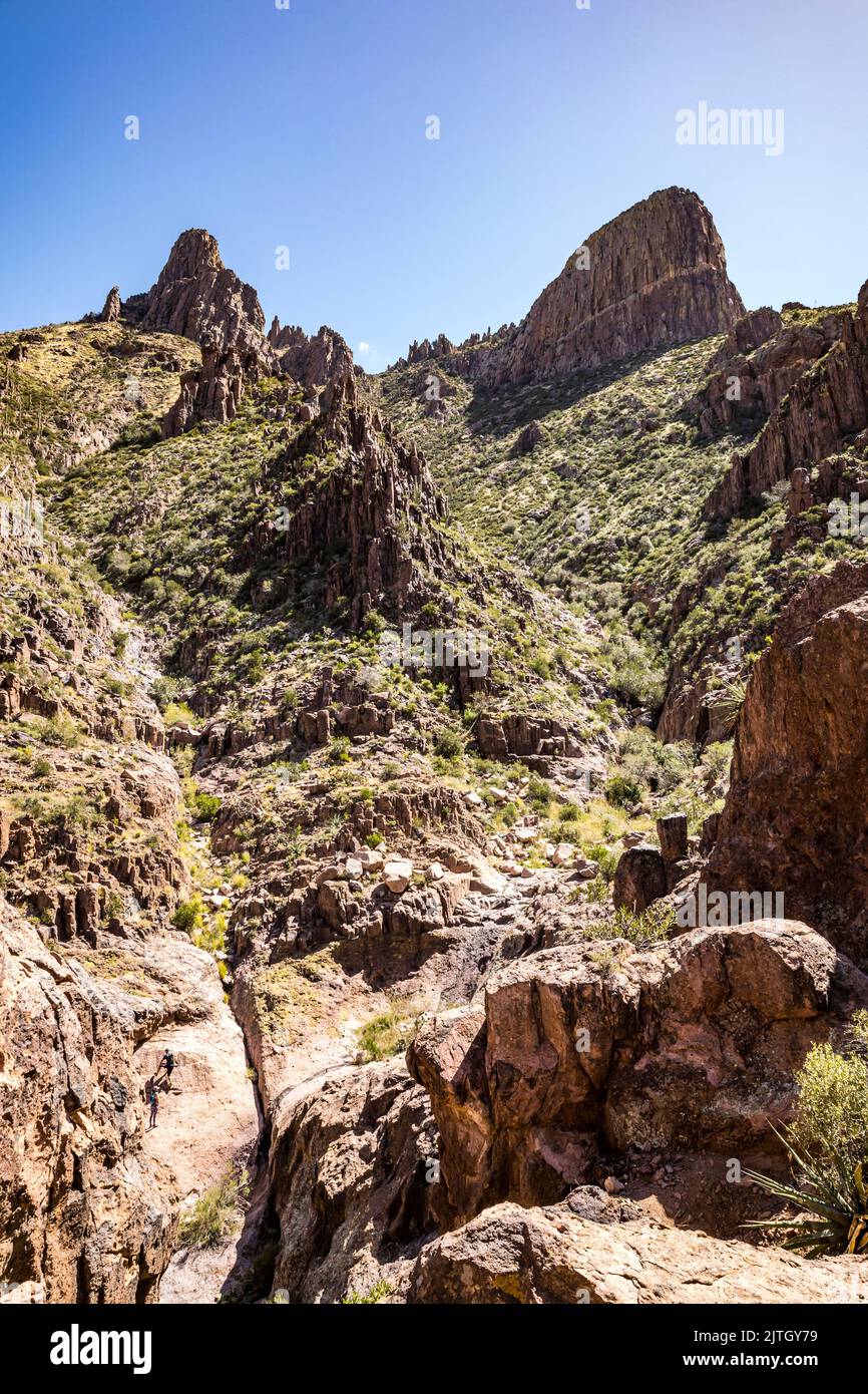 The landscape near the top of the Siphon DRaw trail in Lost Dutchman ...