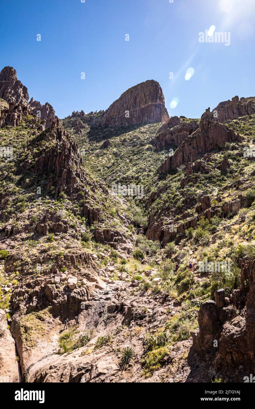 The landscape near the top of the Siphon DRaw trail in Lost Dutchman ...