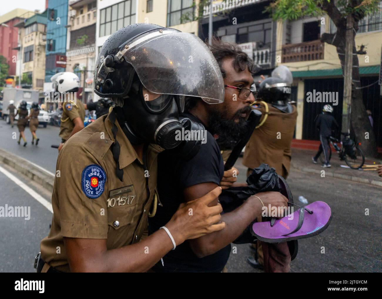 Colombo, Sri Lanka. 30th Aug, 2022. A joint protest was held today by ...