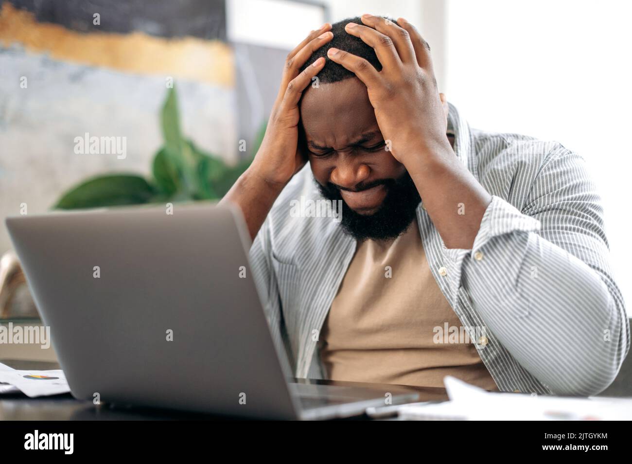 Stressed african hi-res stock photography and images - Alamy